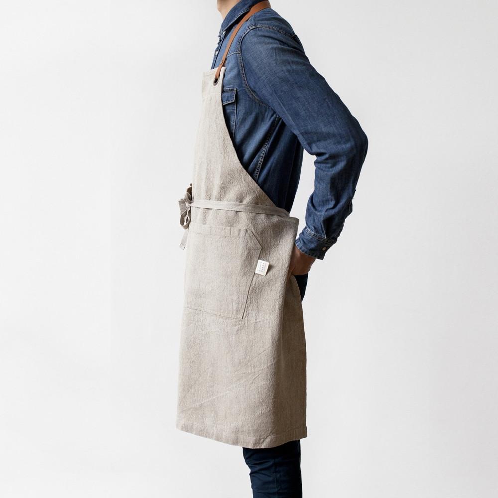 Washed Linen Chef’s Apron – Eco-Friendly | ECOIST